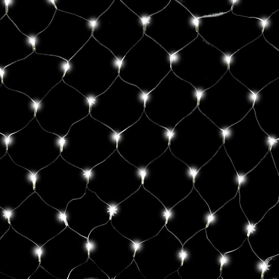 Электрогирлянда сетка 160л. LED бел. пров. бел. бегущ. лампы 1.8x1м Е96508, 1499558