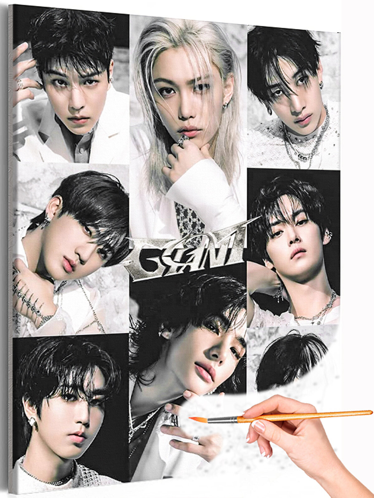 Картина по номерам на холсте с подрамником Stray kids K-POP 40x50 см