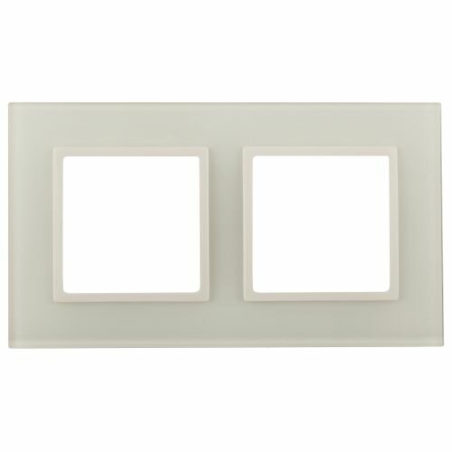 Рамка 2-м Elegance 14-5102-02 стекло слон. кость Эра Б0059169