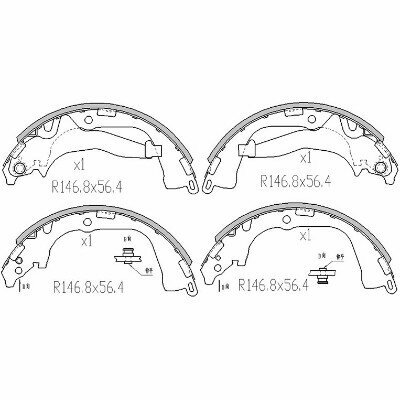 Колодки тормозные барабанные SAT ST-28-0101 Volkswagen Amarok 10-20