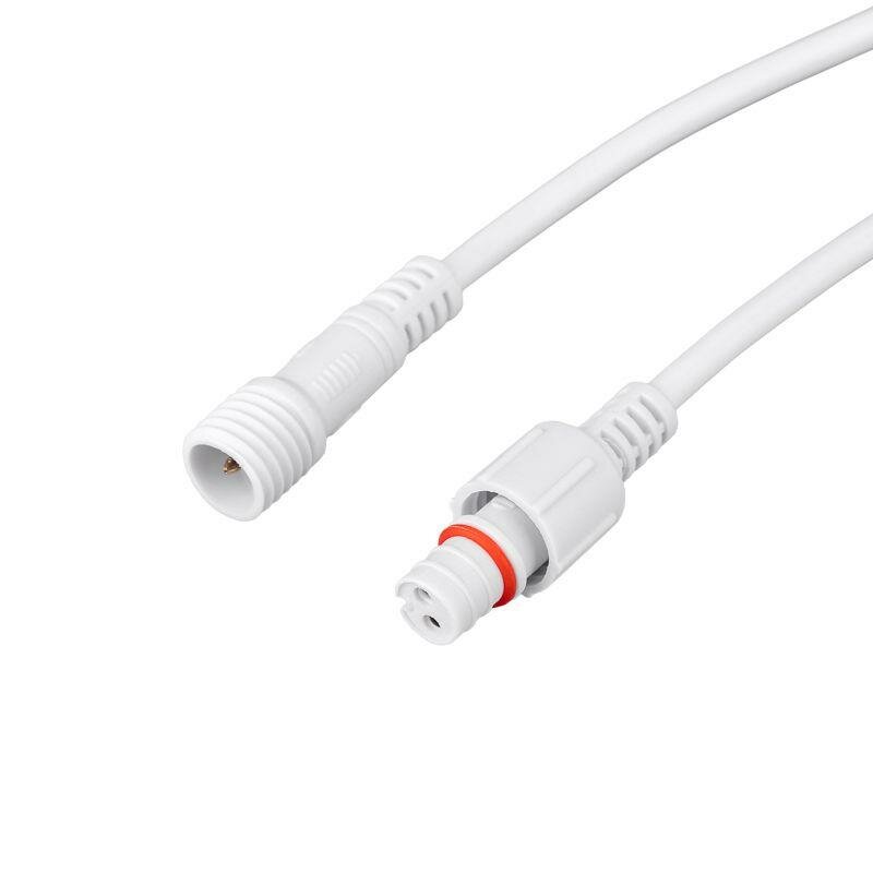 Кабель соединительный (2pin) герметичный (IP67) 2х0.35кв. мм 300В бел. Rexant 11-9320