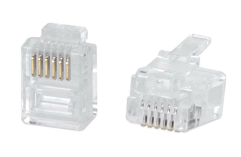 Коннектор телефонный RJ-12 6P6C Cabeus 7126c