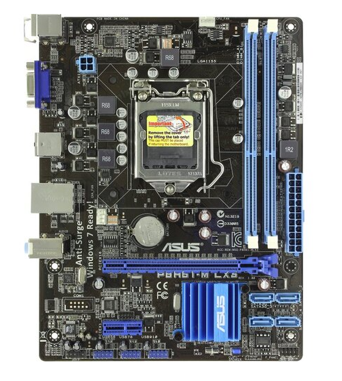 Материнская плата ASUS P8H61-M LX3, microATX, LGA1155, двухканальный режим