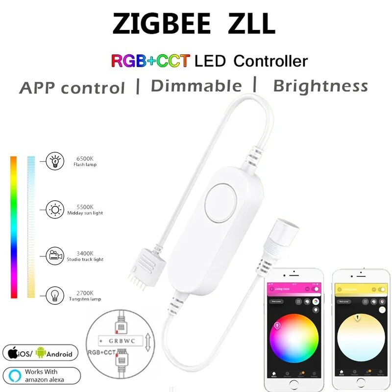 Zigbee ZLL RGBCCT LED контроллер, белый