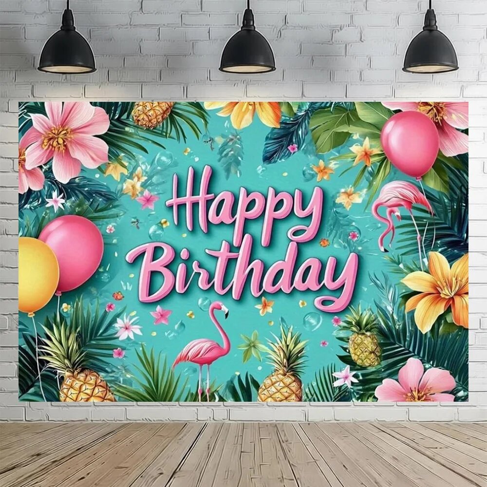 Фотозона для вечеринки в стиле Гавайи 240x180cm, LL12-21