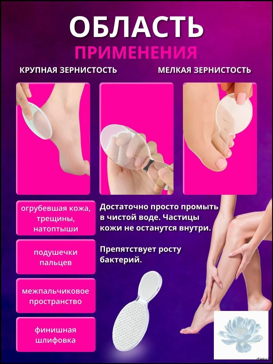 Пемза для пяток из закаленного стекла, нанотерка для ног
