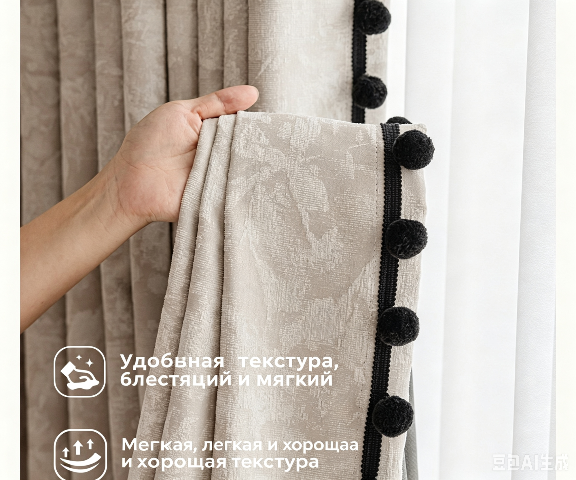 Затемняющие, для спальни и гостиной, шенилл Ширина 1 метр, высота 2,8 метра（Первый метод обработки）