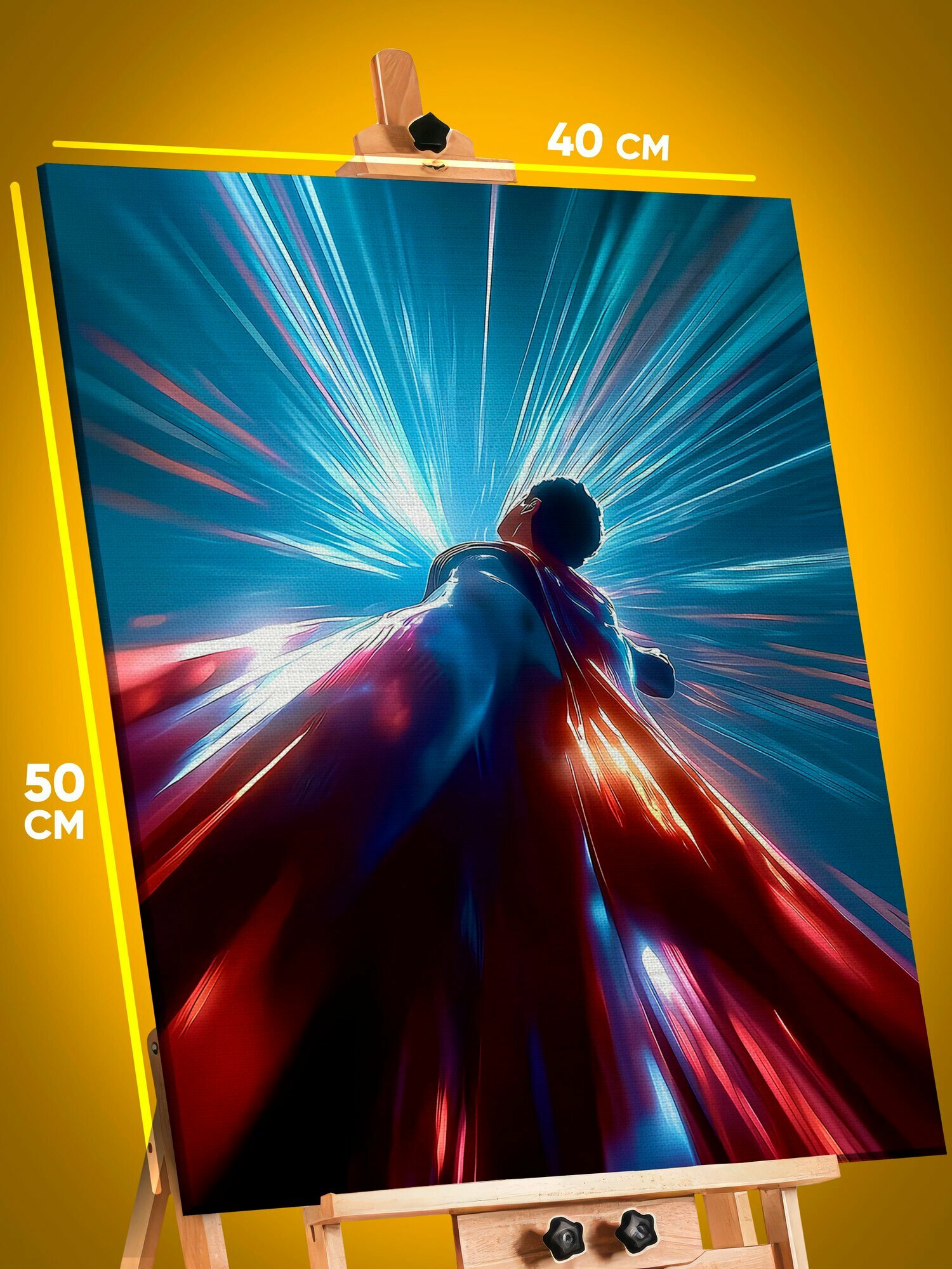 Картина на стену DC Супермен абстракция 40x50