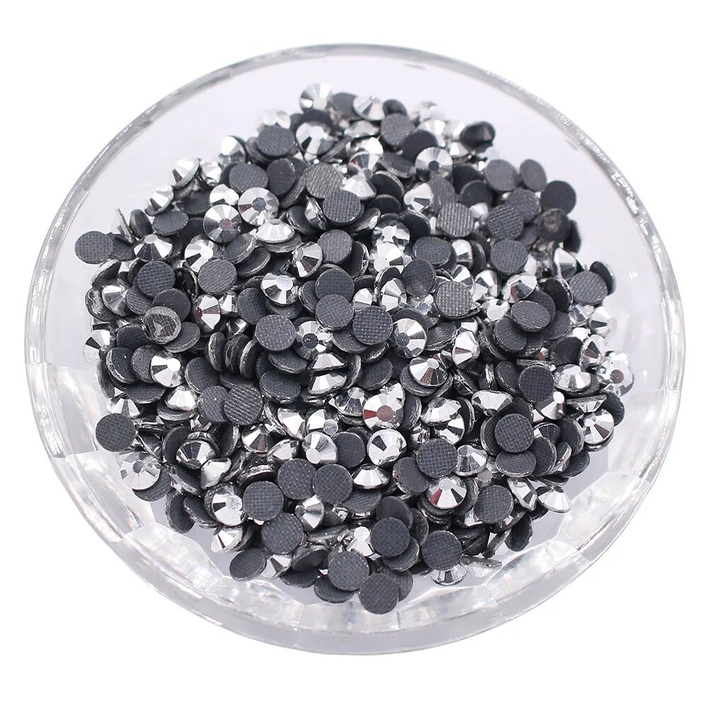 Стразы Mine silver, SS6-SS30, 1440 шт
