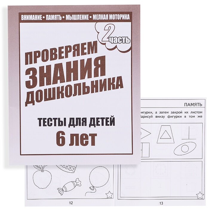 Рабочая тетрадь Весна-Дизайн Тестовые задания для 6-и лет, часть 2 (Д-750)