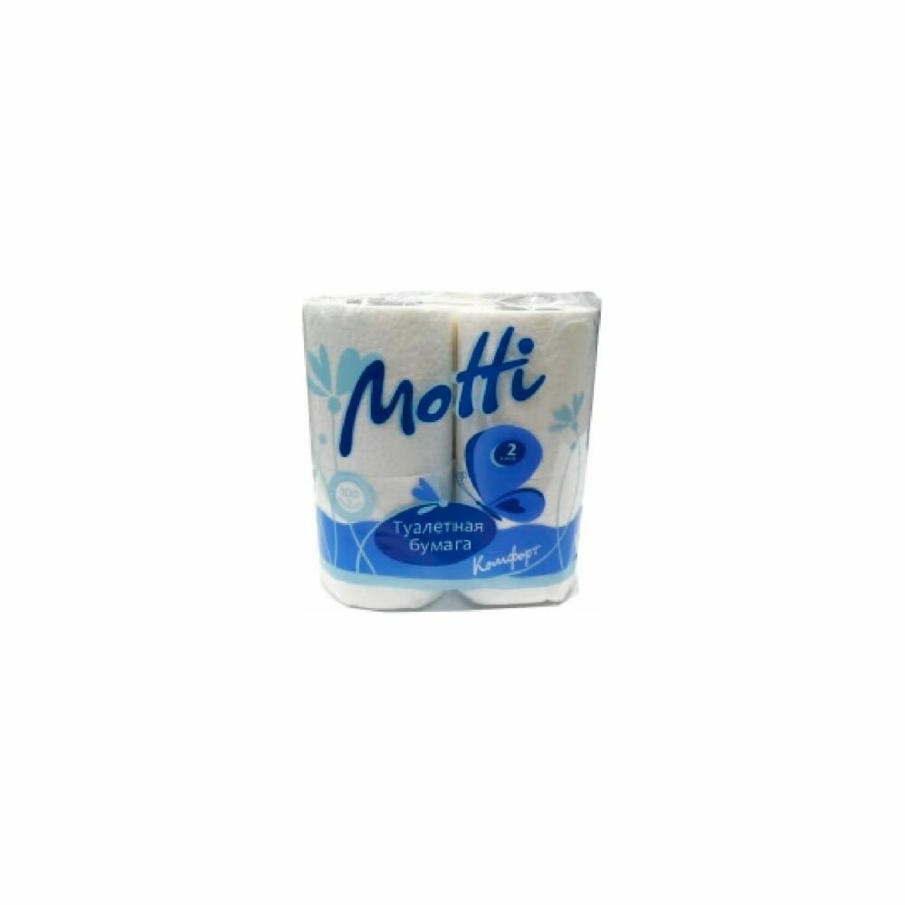 Туалетная бумага Motti 2 слоя, 20 м, белая, 4 рулона 102014