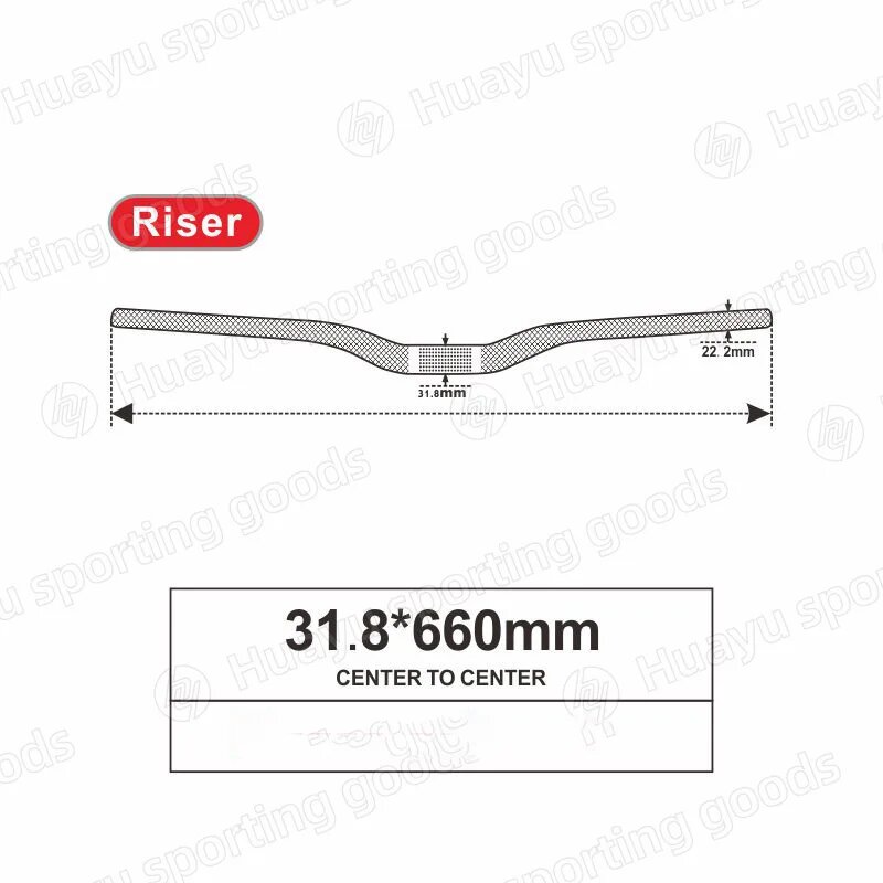 Белый горный велосипедный руль Riser 660mm