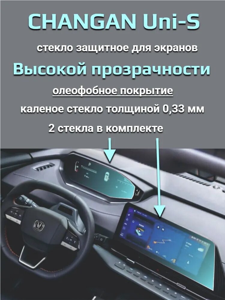 Защитное стекло на экран Changan Uni-S/Защита мультимедиа Чанган Юни-С