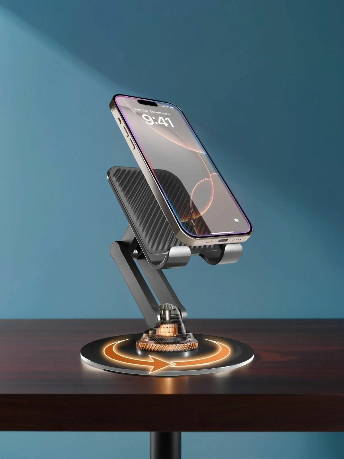 Подставка для телефона Cooper 360 Stand, держатель настольный с регулировкой угла наклона и поворотом на 360 градусов; цвет черный
