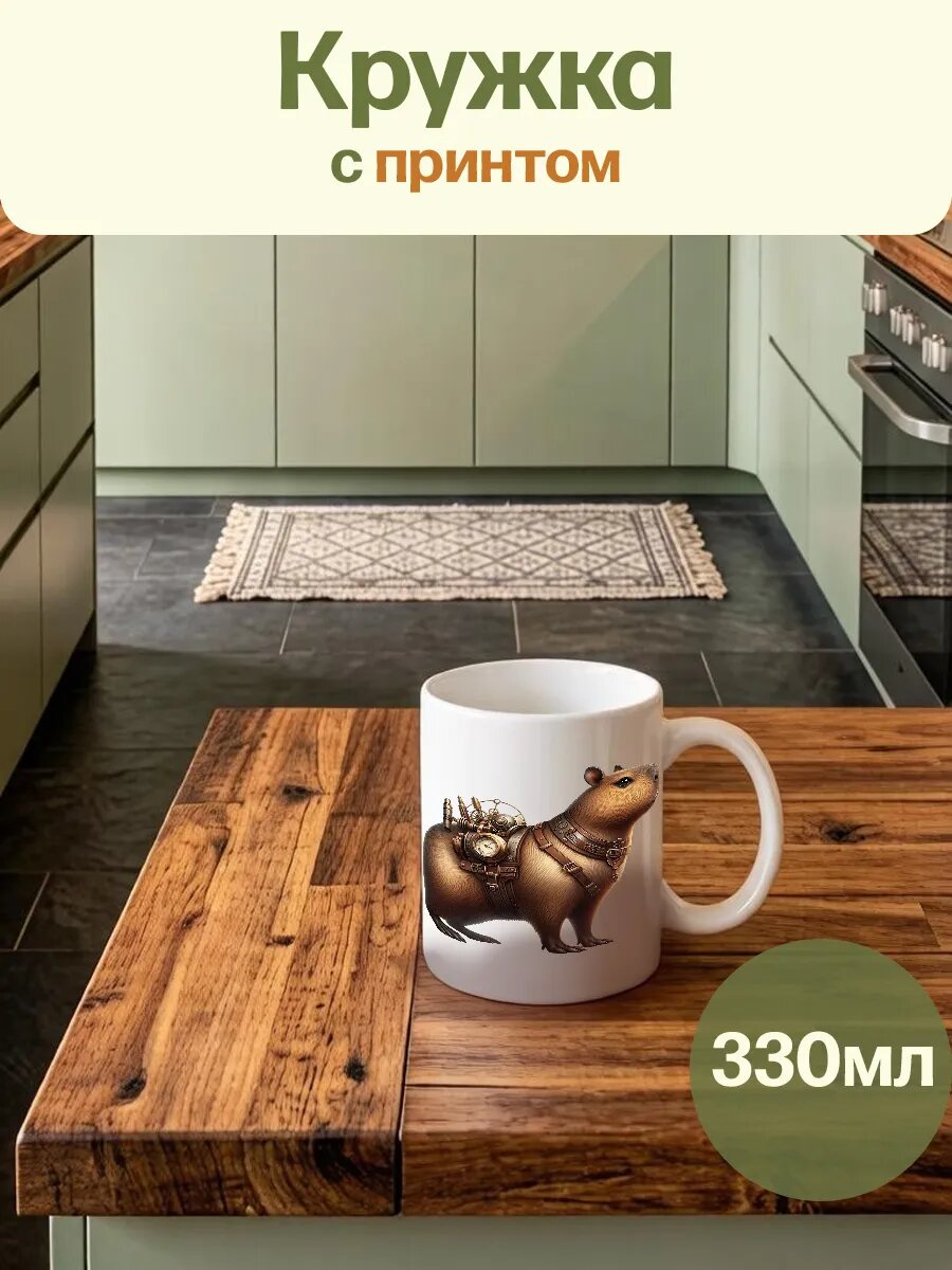 Кружка Белая Детская Капибара