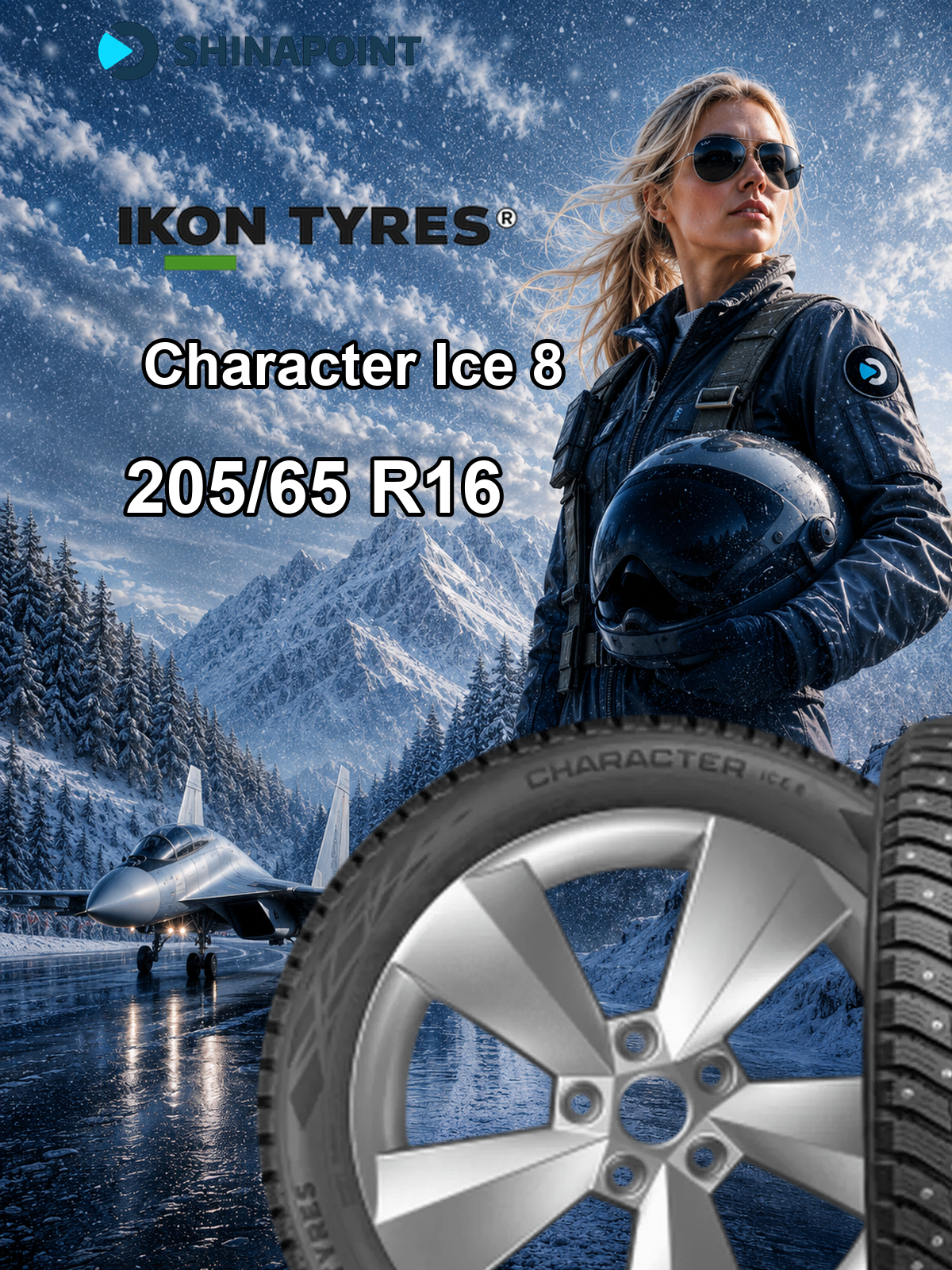 Шины зимние R16 205 65 99 T автомобильная зимняя резина IKON TYRES модель Character Ice 8