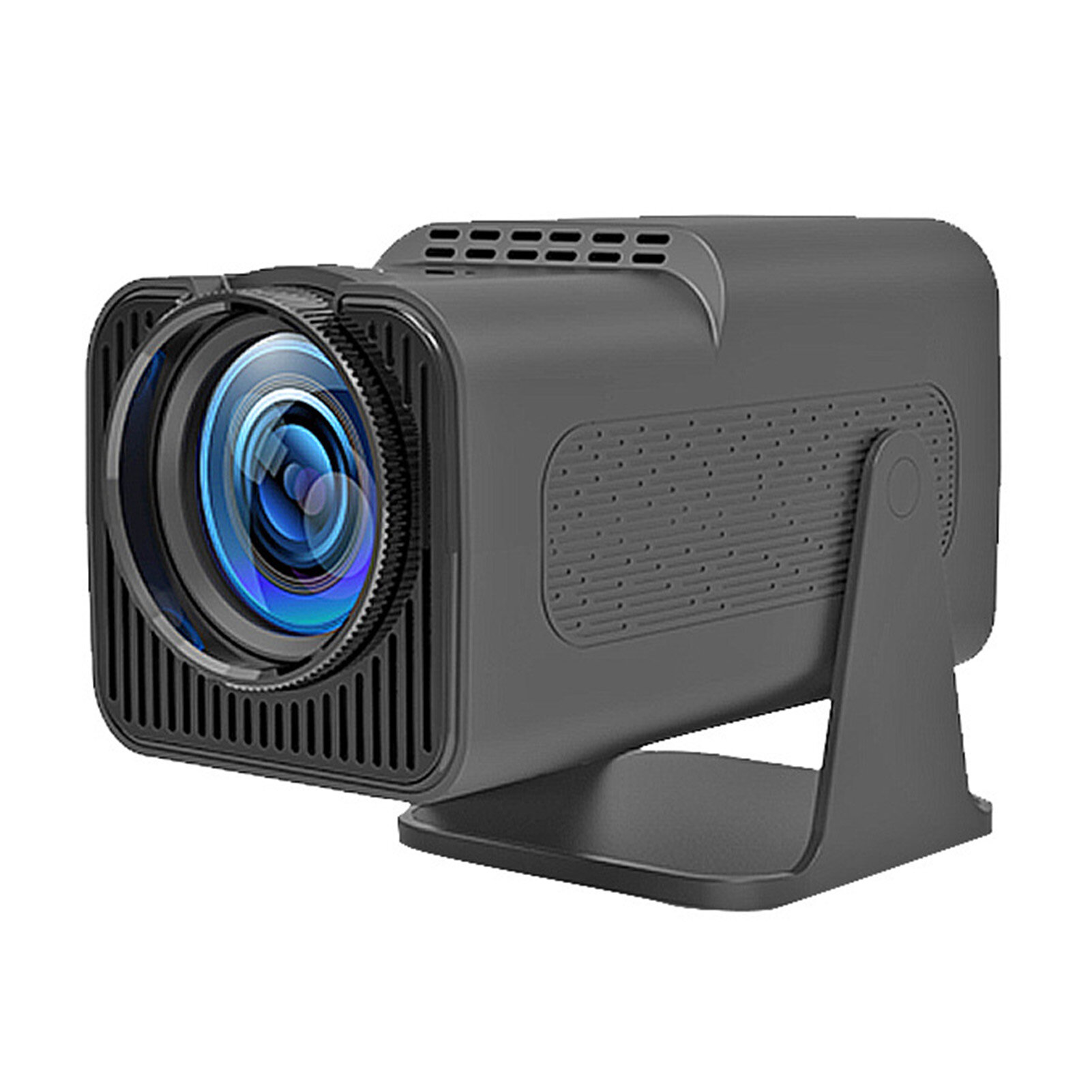 Проектор hd для дома и офиса 360 градусов поворотный ptz портативный мини hy320 черный