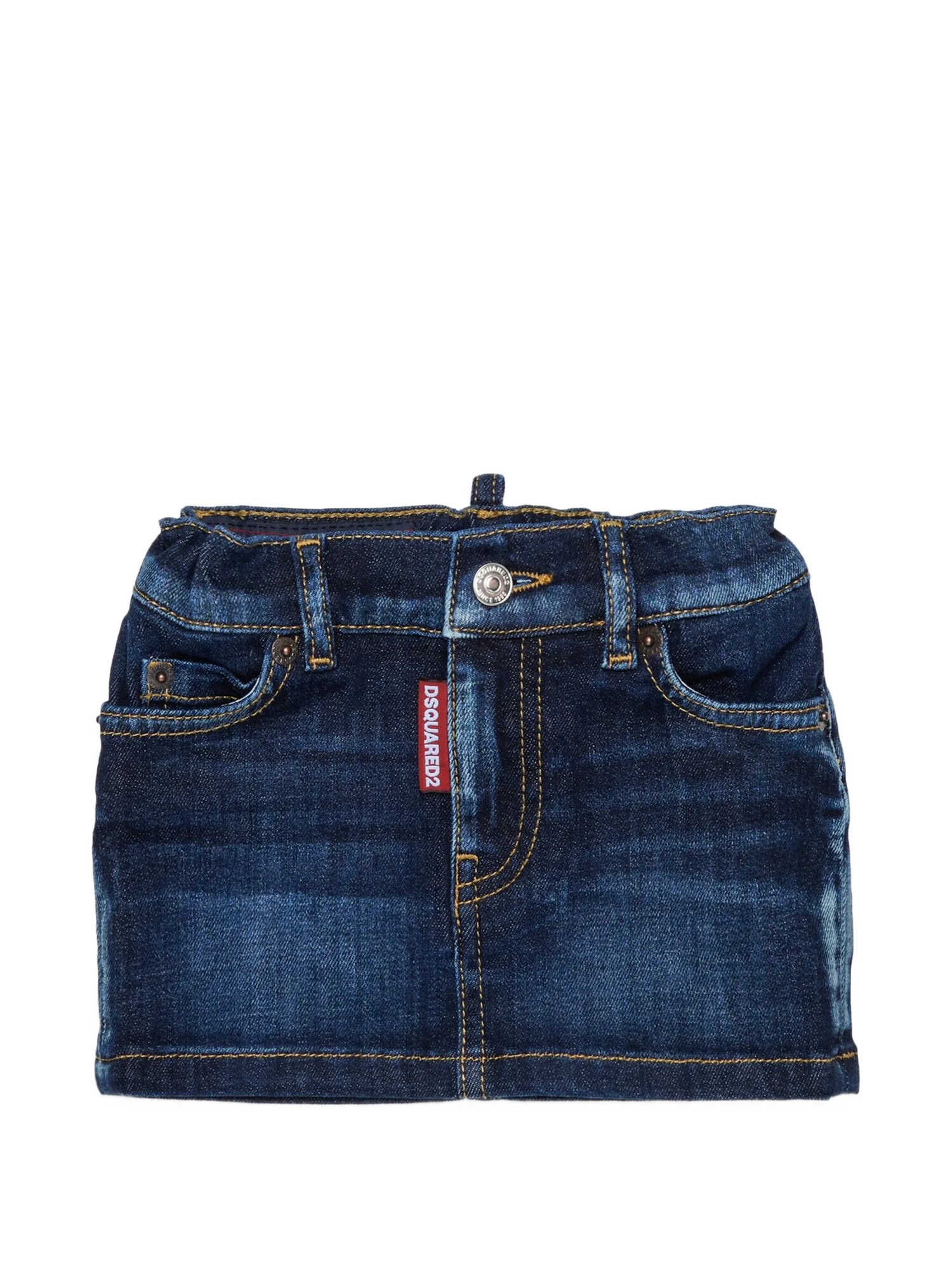 Юбка Embroidered-pocket denim mini skirt