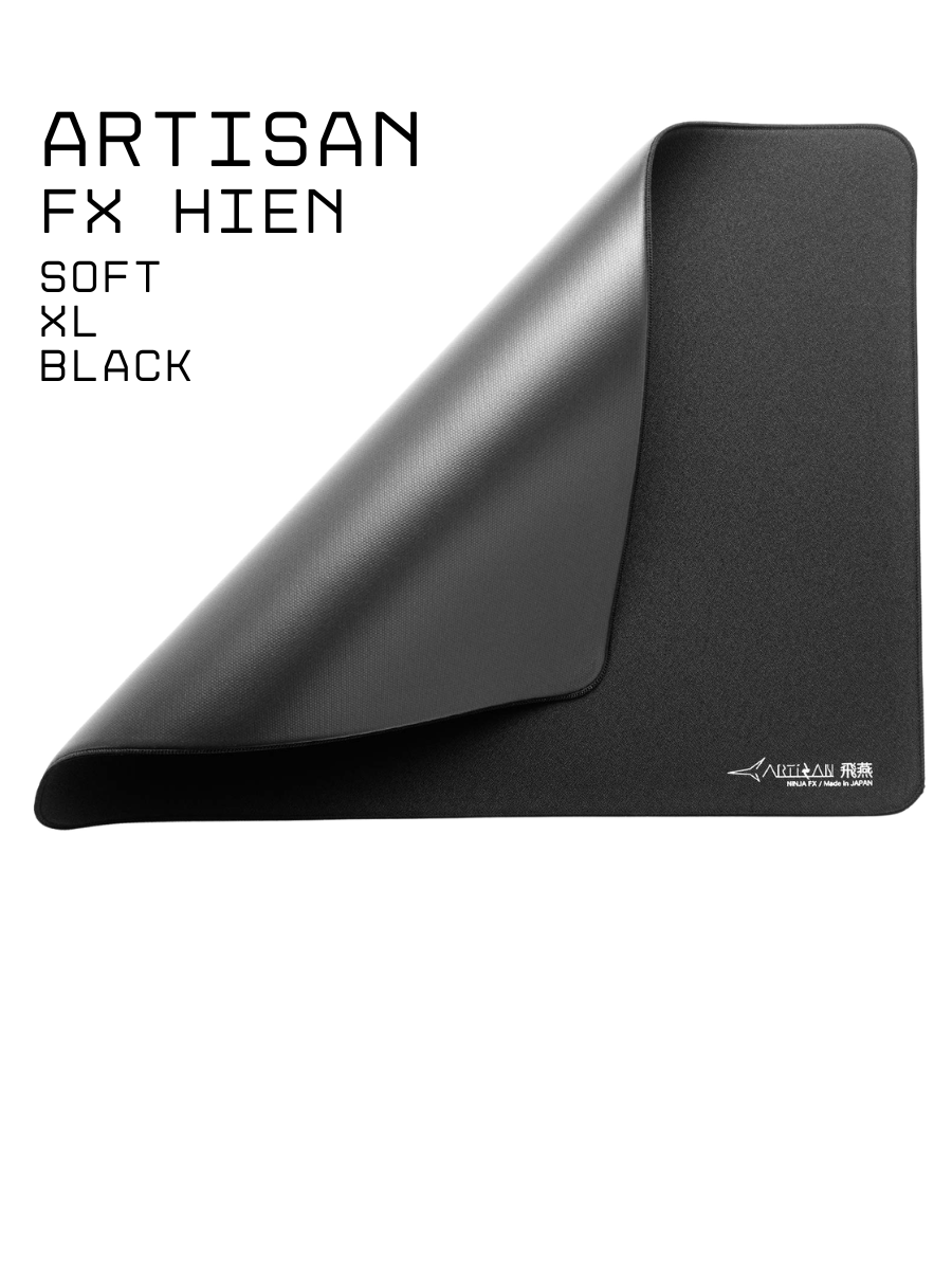 ARTISAN FX HIEN, SOFT, BLACK, размер: XL 490x420x4 мм, коврик для мыши, оригинал Япония