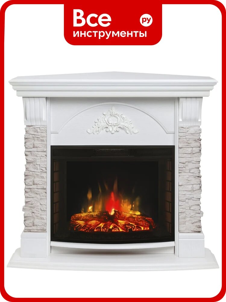 Каминокомплект RealFlame athena corner gr std/25'5/24 wt + evrica 25'5 10021317