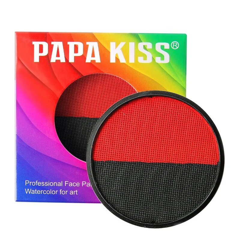 Аквагрим профессиональный PAPA KISS 2 в 1, двухцветный грим для лица и тела детской и взрослый, гипоаллергенная краска для грима и театра (30 г, 7.5 см)