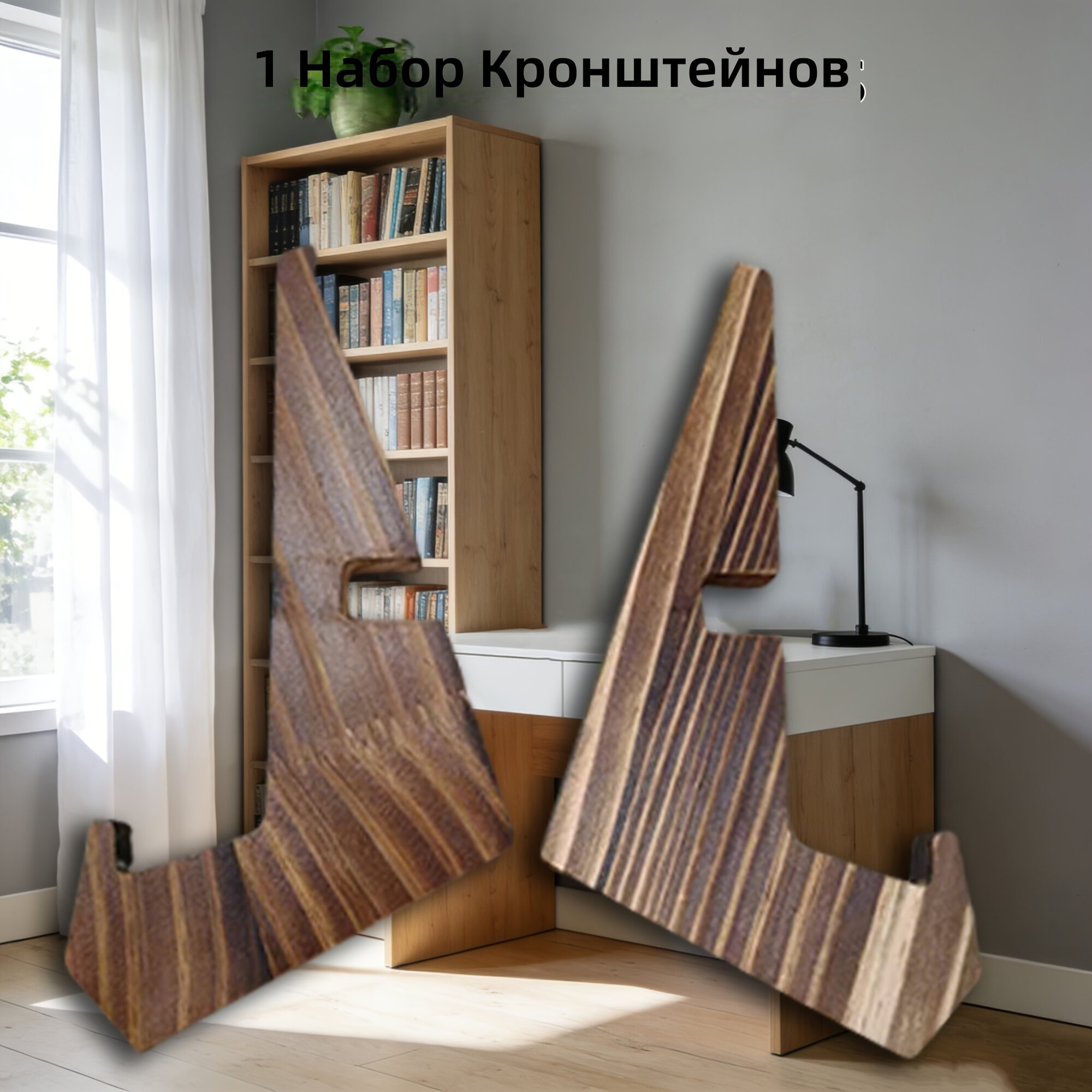 Подставка для книг рецептов из натурального дерева в винтажном стиле кантри, тяжёлая, на ножках, с гладкой поверхностью, для кухни и стола