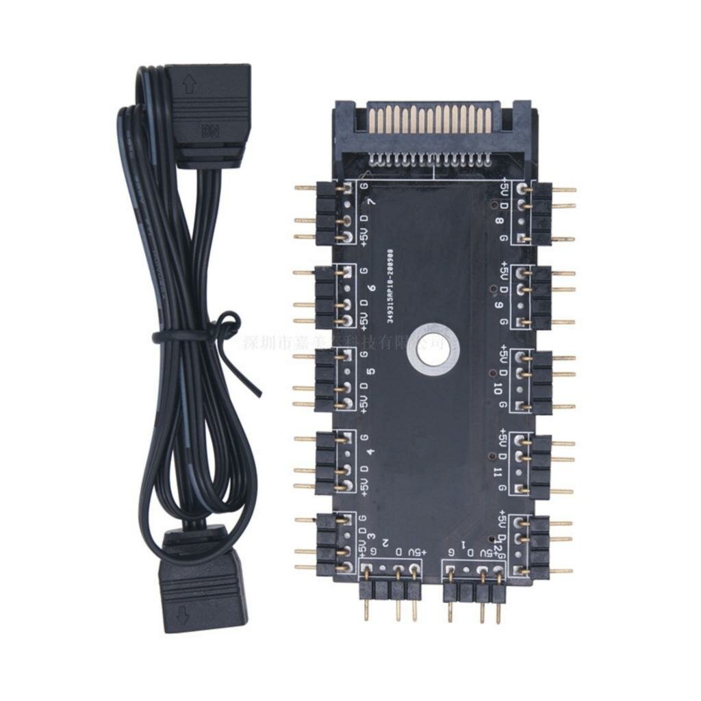 ARGB-хаб для 5V 3pin, Штекер SATA