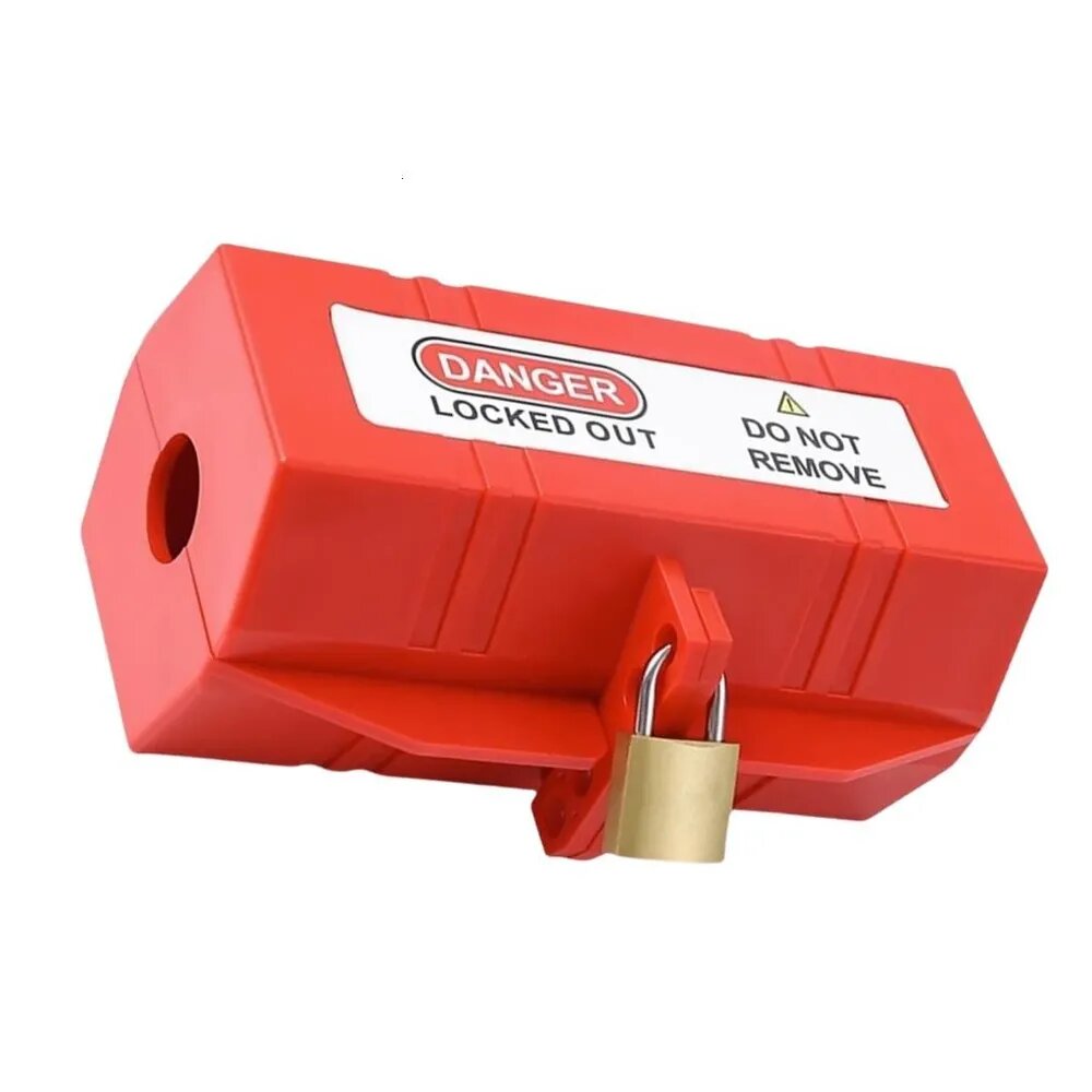 (1шт) Промышленная коробка для запирания штепсельной вилки-большого размера с металлическим навесным замком
