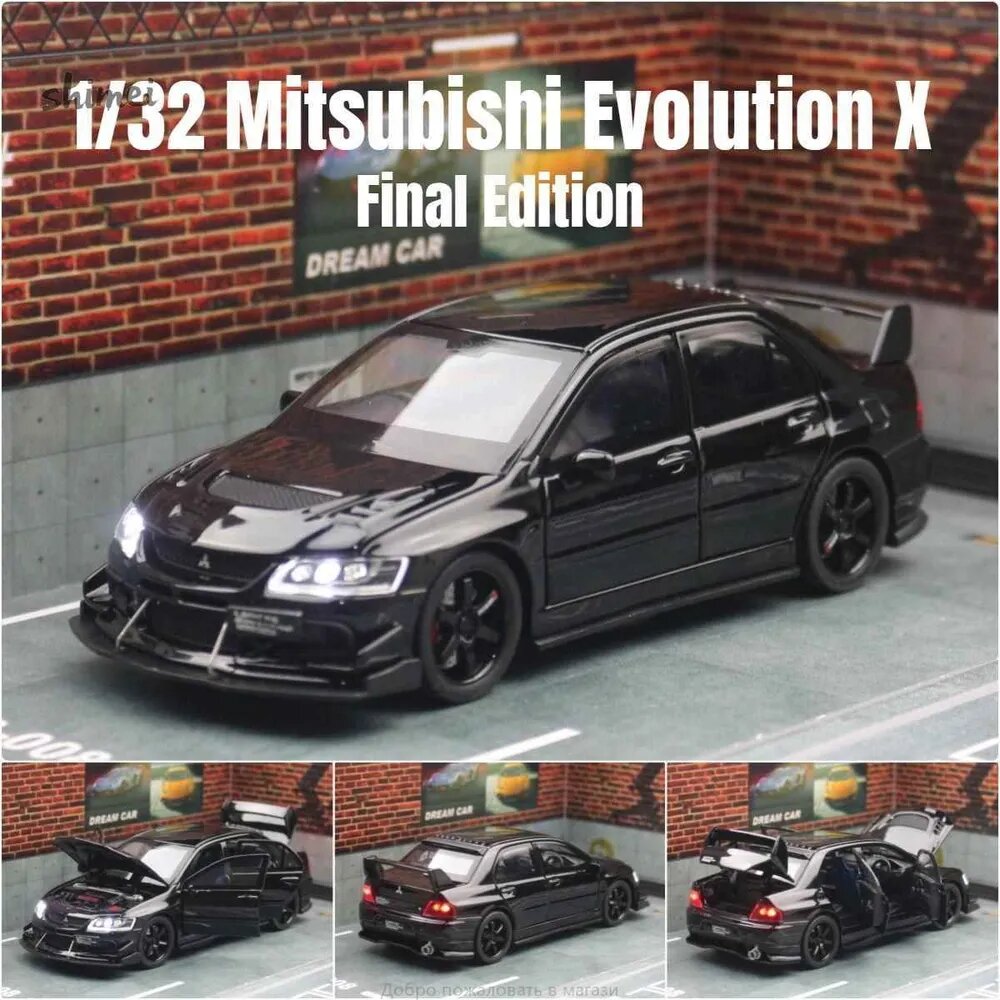 Добро пожаловать в магазинDIECAST CAR 1/32 Коллекционная металлическая машина Mitsubishi Lancer Evolution EVO IX Final Edition JDM Игрушечная машина