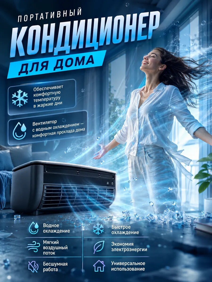 Портативный воздушный охладитель Для дома и кухни
