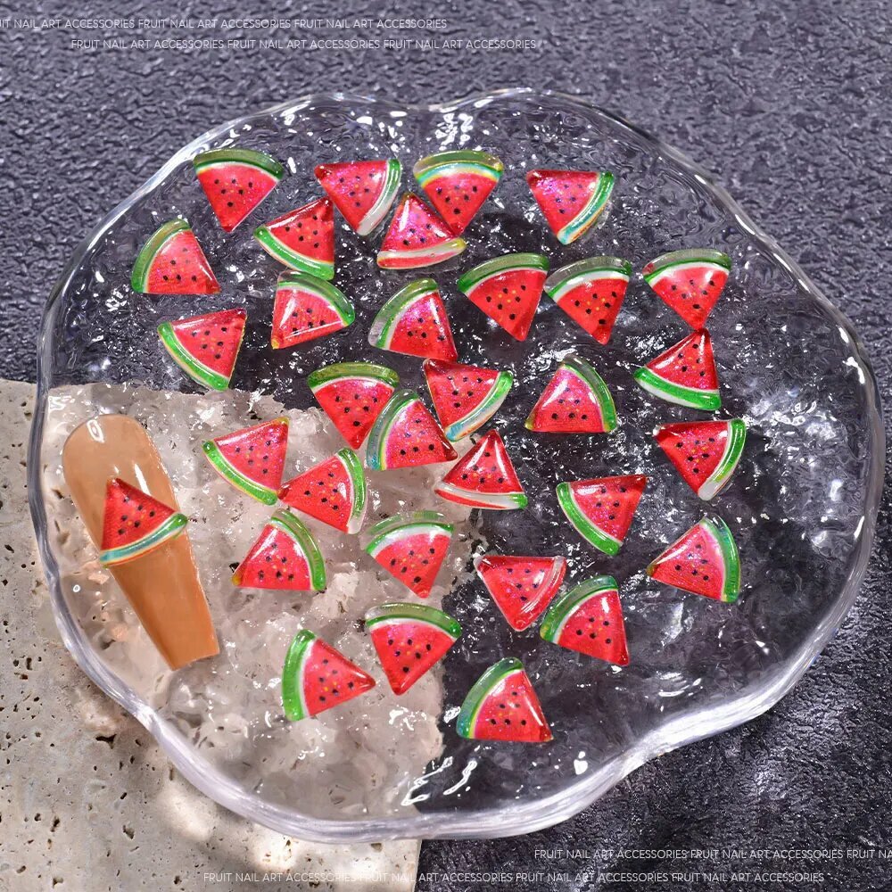 100шт 3D акрил Watermelon для ногтей 10 мм