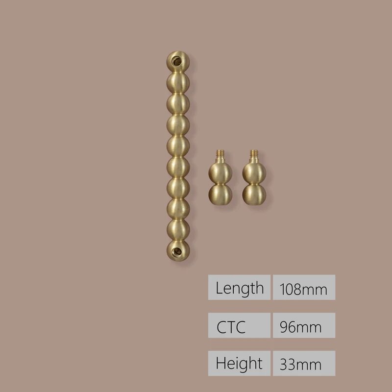 Ручка для мебели TINYHOB из латуни под старинное золото C-8410 - 96MM - SB