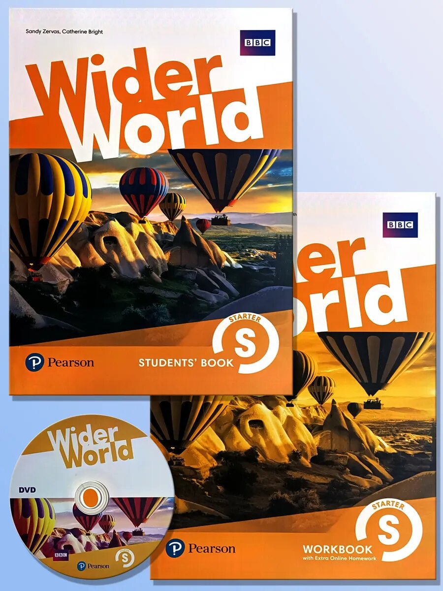 Wider World Starter комплект с CD ( учебник, рабочая тетрадь, диск )