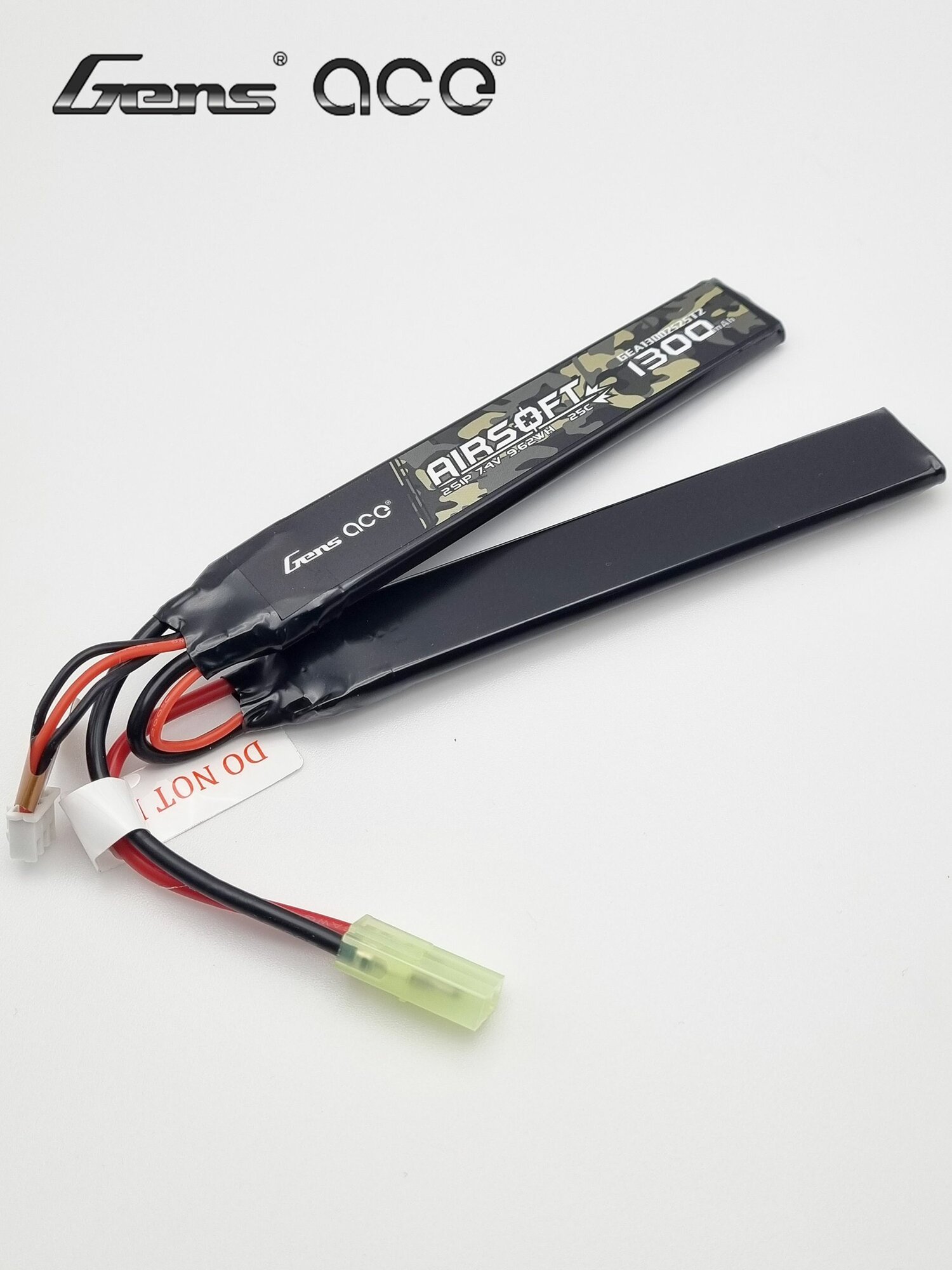 Аккумулятор LiPo 7.4V 1300mAh 25C нунчаки (Gens ACE) (Mini Tamiya)