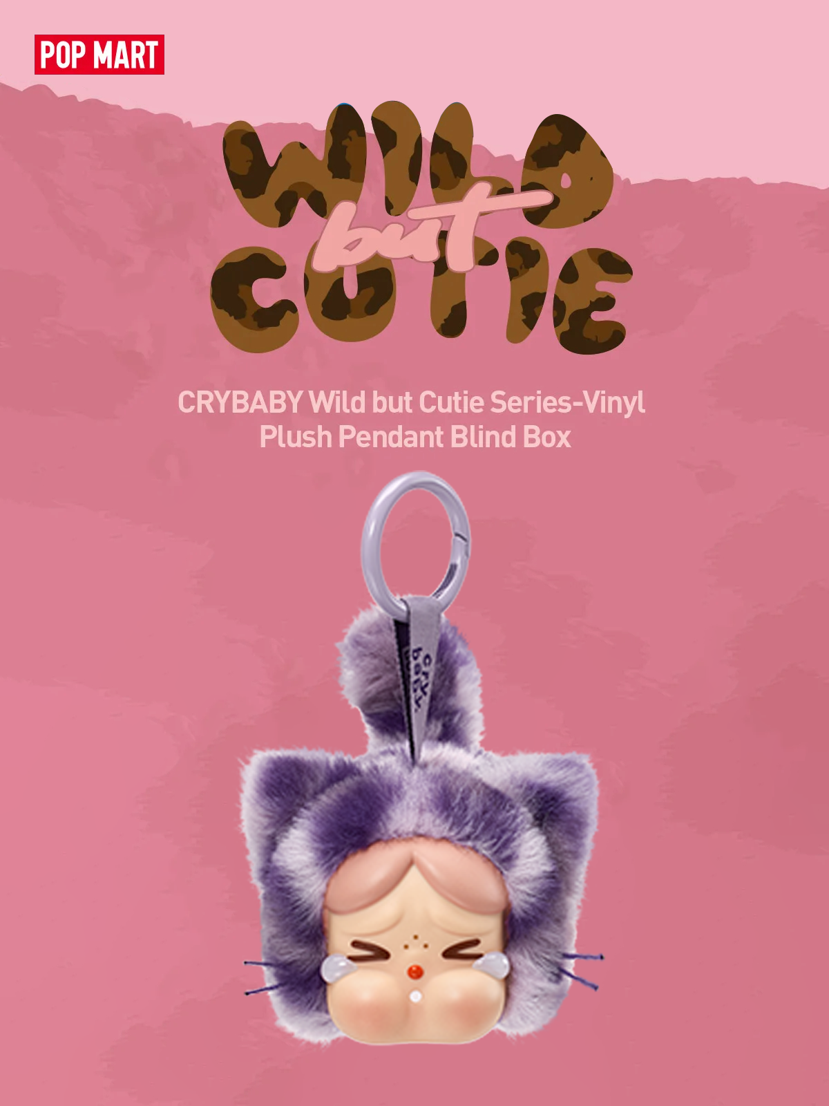 Коллекционная фигурка Слепая коробка POP MART CRYBABY Wild but Cutie Series Vinyl Plush Pendant-Neon Cutie