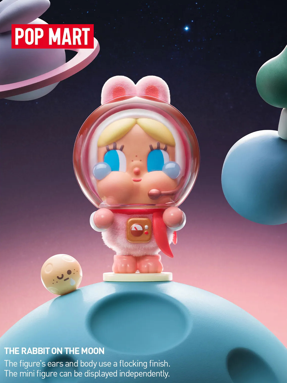 Коллекционная фигурка Слепая коробка Pop Mart CRYBABY CRYING TO THE MOON SERIES FIGURES-THE RABBIT ON THE MOON