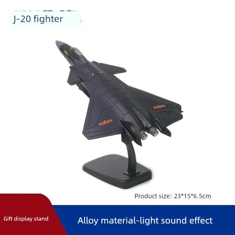 Модель самолета-истребителя J-20 черного цвета, военная масштабная копия, не от бренда Meichitu