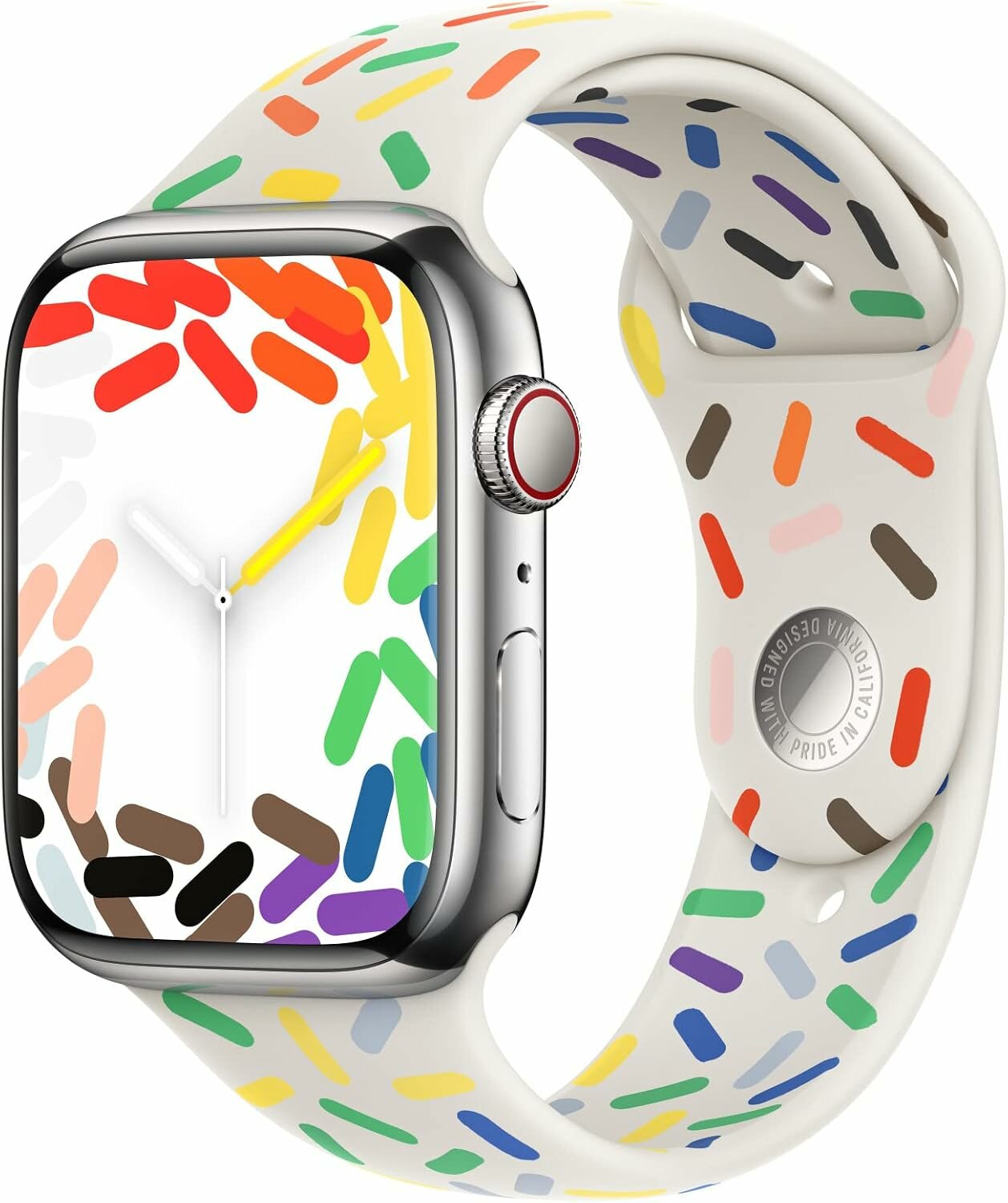 Ремешок силиконовый Apple Watch 44/45/46/49 Pride Edition Sport Band - M/L(160-210мм)