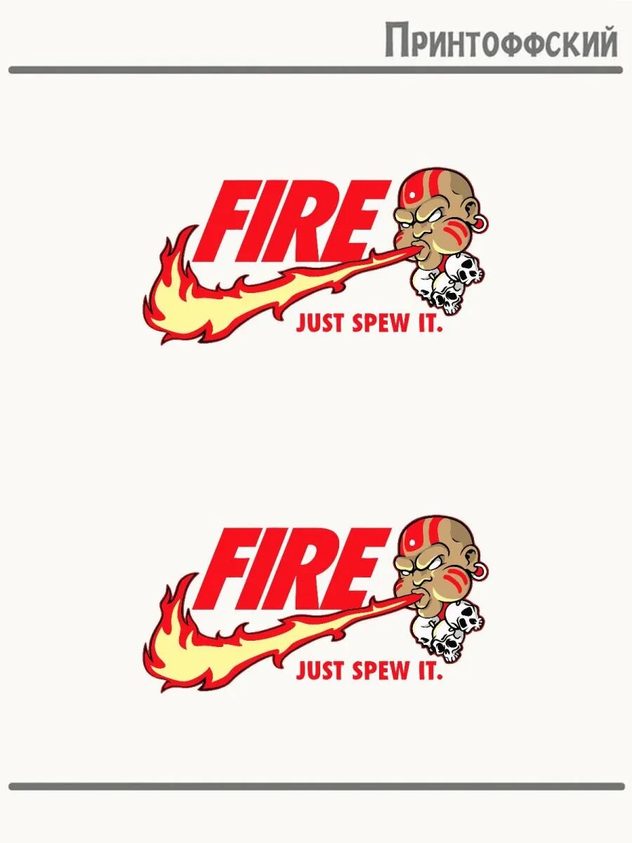 2-е (Две) Термонаклейки огонь fire