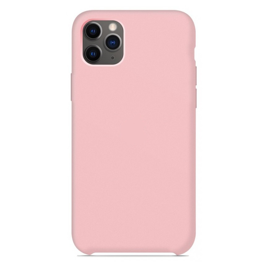 Чехол на Apple iPhone 11 Pro с подкладкой из микрофибры и покрытием Soft Touch, силиконовый, розовый