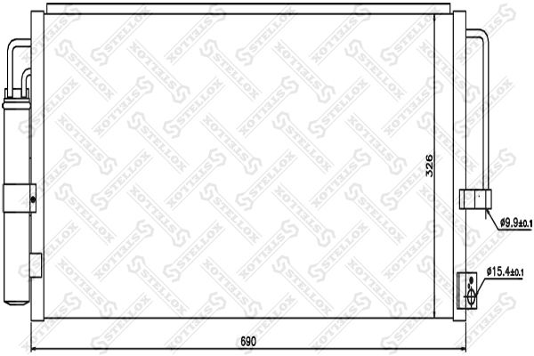 Конденсатор, кондиционер Stellox 10-45524-SX