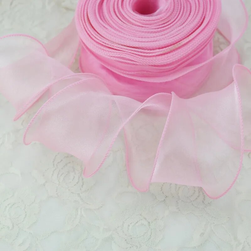 Лента органза RIBBON HOUSE 60 мм Розовый, Pink