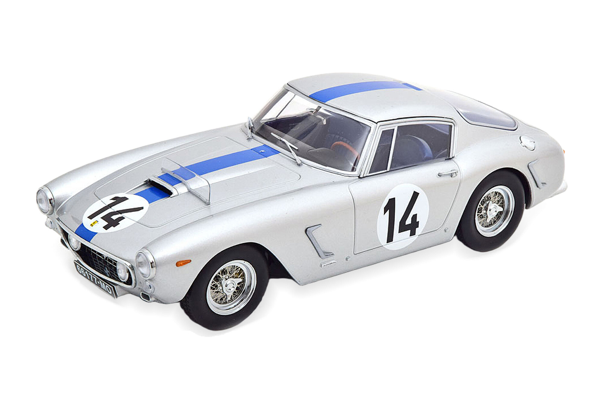 Модель коллекционная KK-SCALE Ferrari 250 gt swb #14 3RD 24H lemans 1961 noblet/guichet / феррари 250 серебристый