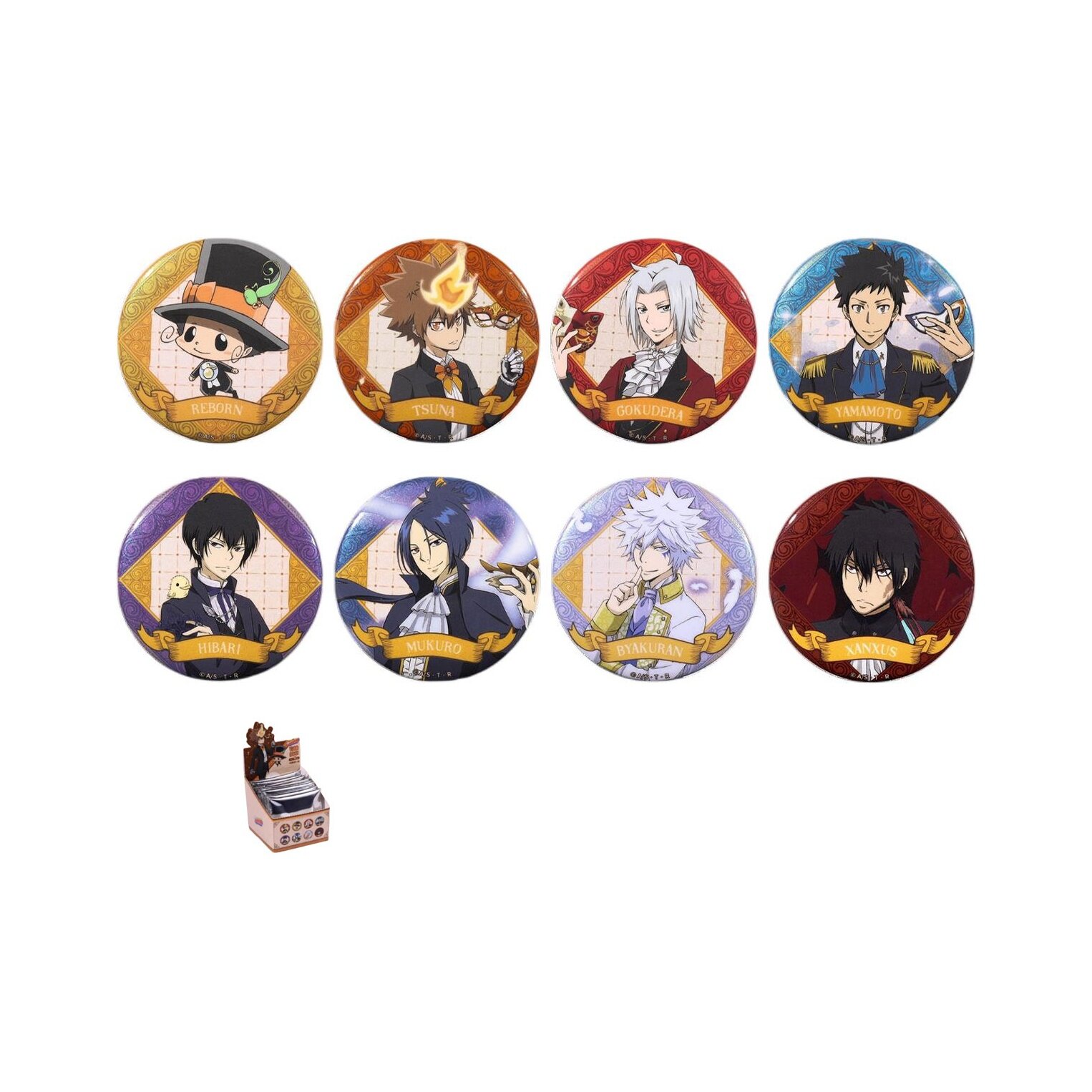 BOOM COMIC Family Tutor HITMAN REBORN! Kamen Collection Blind Box Badges