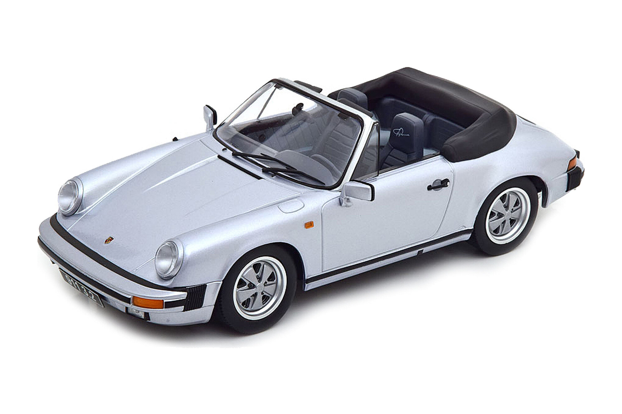 Модель коллекционная KK-SCALE Porsche 911 carrera 3.2 convertible 1988 silver/grey / порше 911 карера кабриолет
