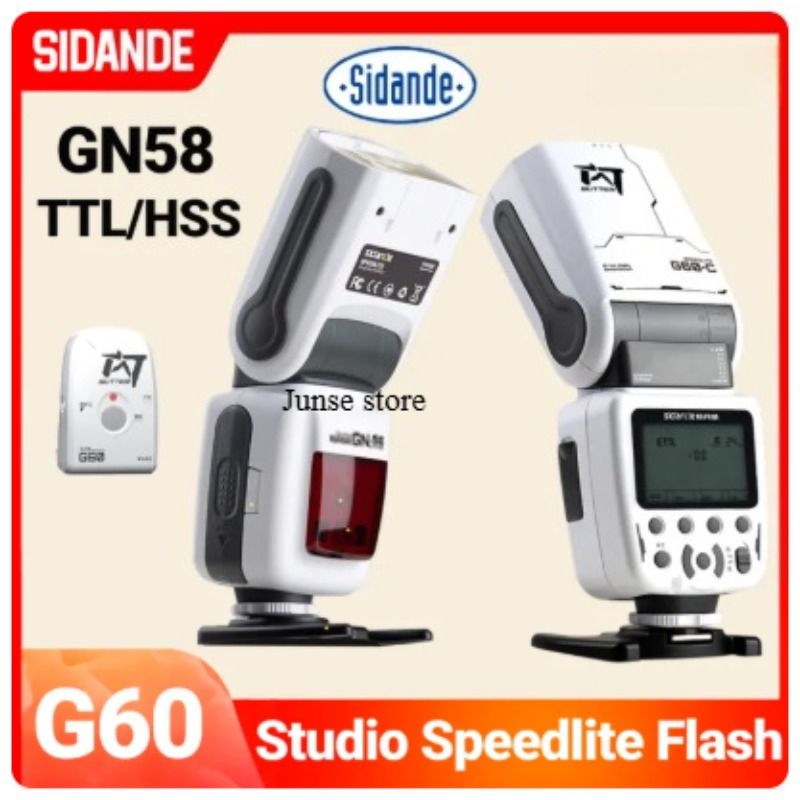 Вспышка/Профессиональная фотосъемка/Студийная фотосъемка SIDANDE G60 +trigger/Со вспышкой-триггером Camera Flash Light TLL Высокоскоростная синхронизация, Speedlight for Canon Camera