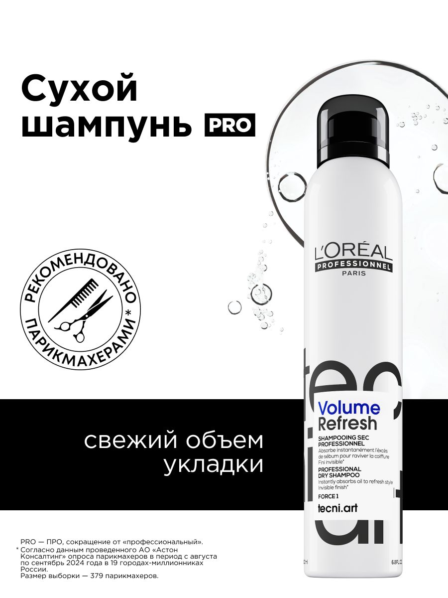L'Oreal Professionnel Профессиональный сухой шампунь Tecni.Art Morning After dust, 200 мл