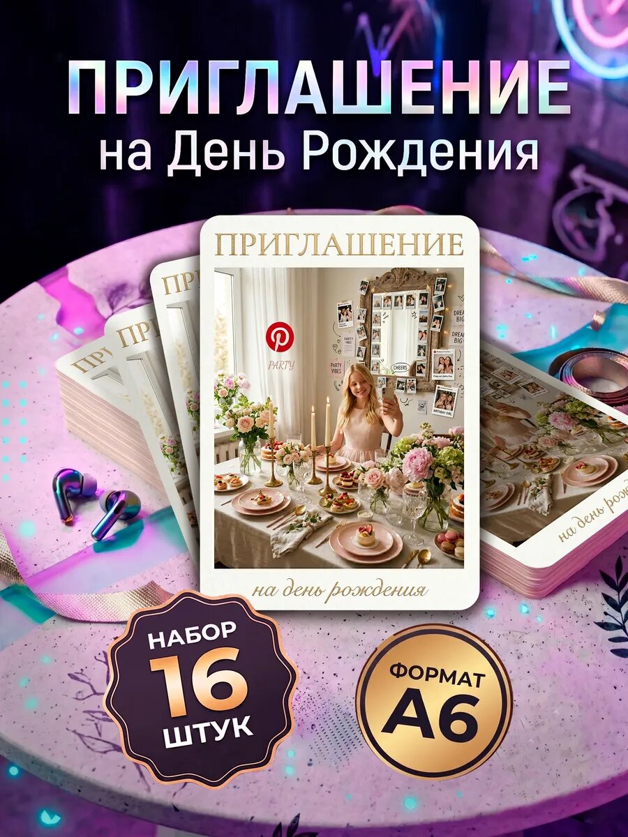 Пригласительные на день рождения пинтерест Pinterest
