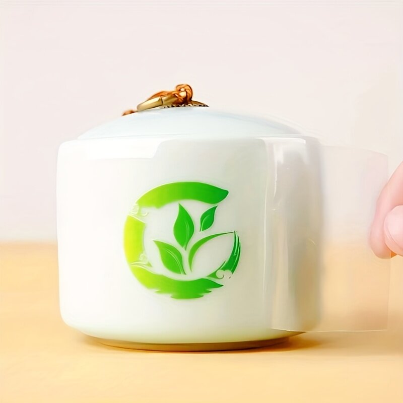 Наклейки для термопереноса с 3D-эффектом кристалла, глянцевые прочные стикеры для кружек и кофеен, индивидуальный дизайн, 5 см, 100 шт.