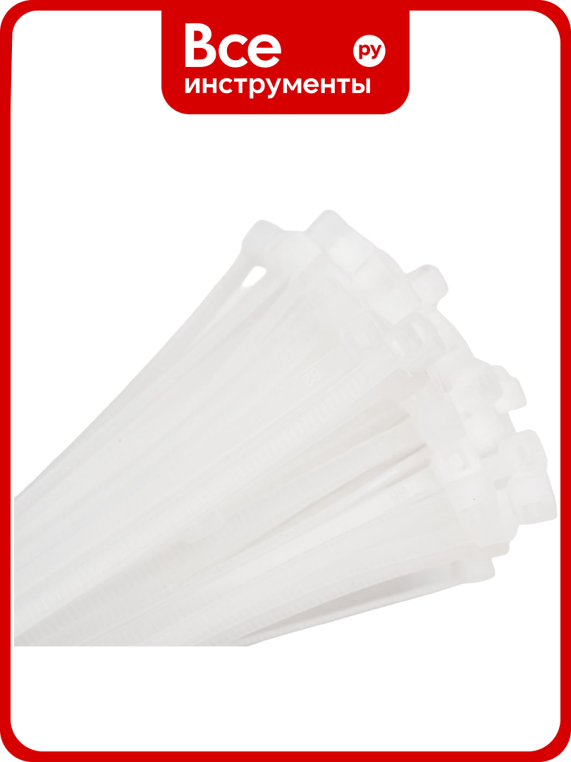 Хомут нейлоновый стяжка General Lighting Systems, GNC-36-200-W 3,6x200мм белый 100штук 475305
